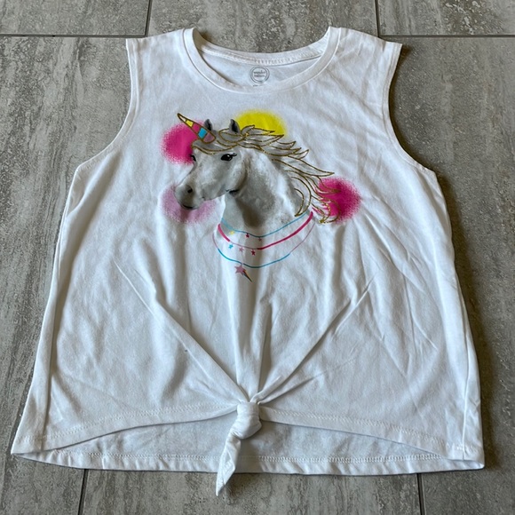 wonder nation | Shirts & Tops | Wonder Nation Tank Top White Unicorn ...